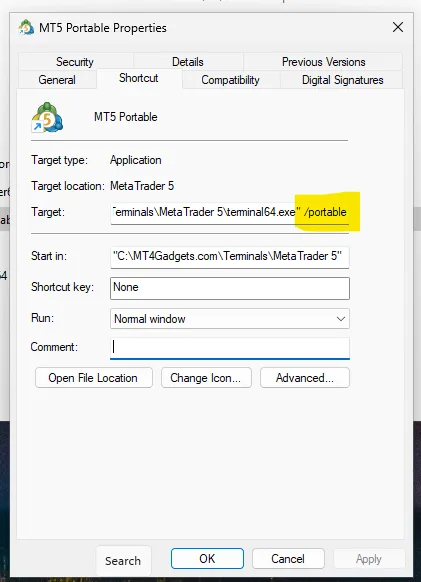 How to run MetaTrader MT5 in Portable Mode - MT4Gadgets